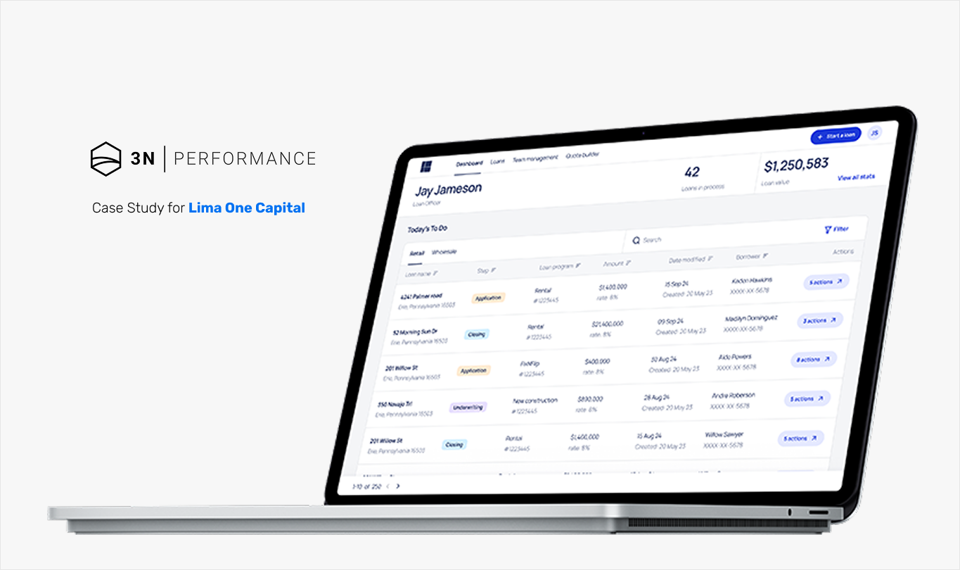 Case Study: Lima One Capital MOSS Platform Build & Integration - 3N ...